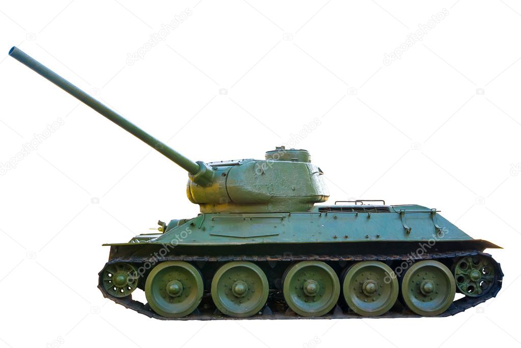 Old soviet tank on a white background — Stock Photo © york_76 #60035501