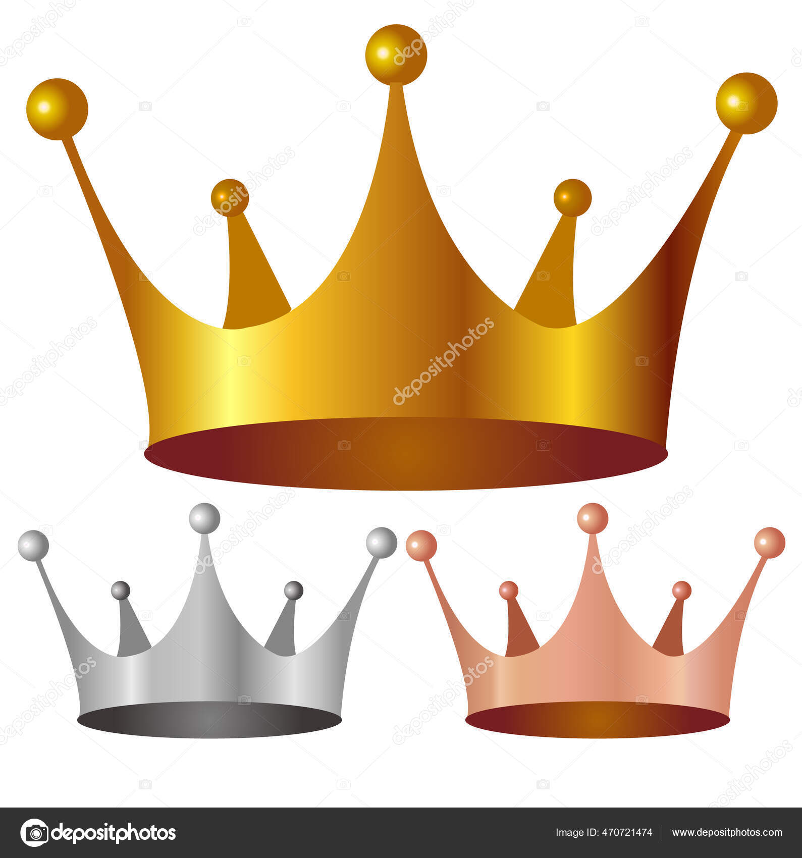 Crown Gold Three Dimensional Light Icon Stock Vector by ©JBOY24 470721474