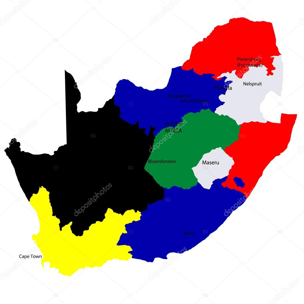 South Africa map countries Stock Vector Image by ©JBOY24 #53268557