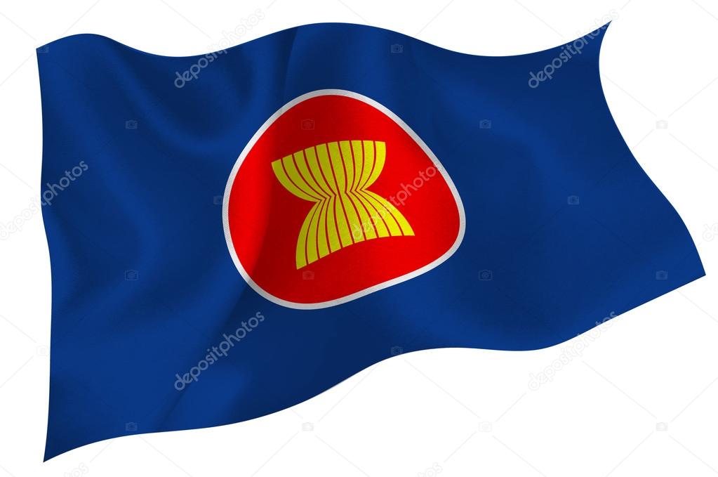 ASEAN Asociación de Naciones del Sudeste Asiático bandera vector ...