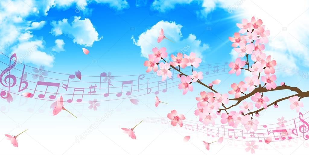 Spring cherry notes background Stock Vector Image by ©JBOY24 #92840524