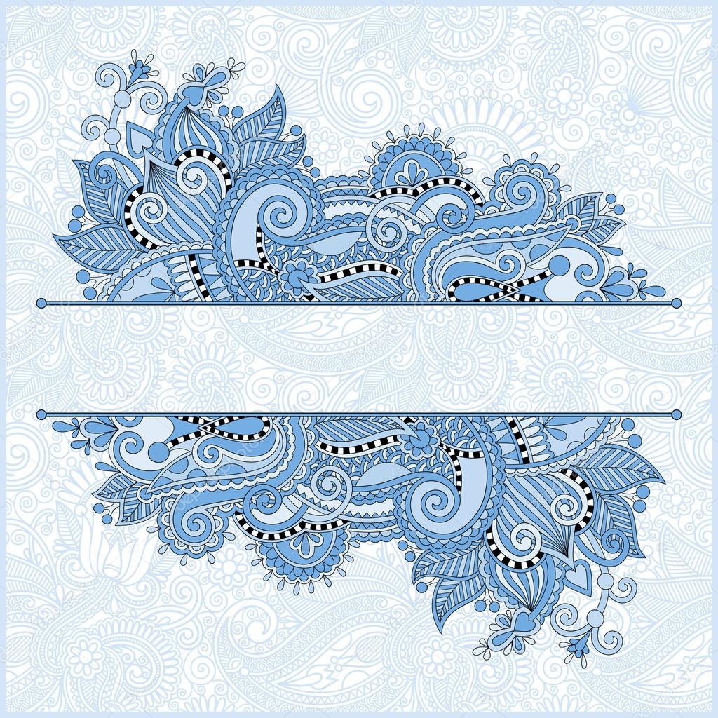 Blue colour decorative template for greeting card Stock Vector by ...
