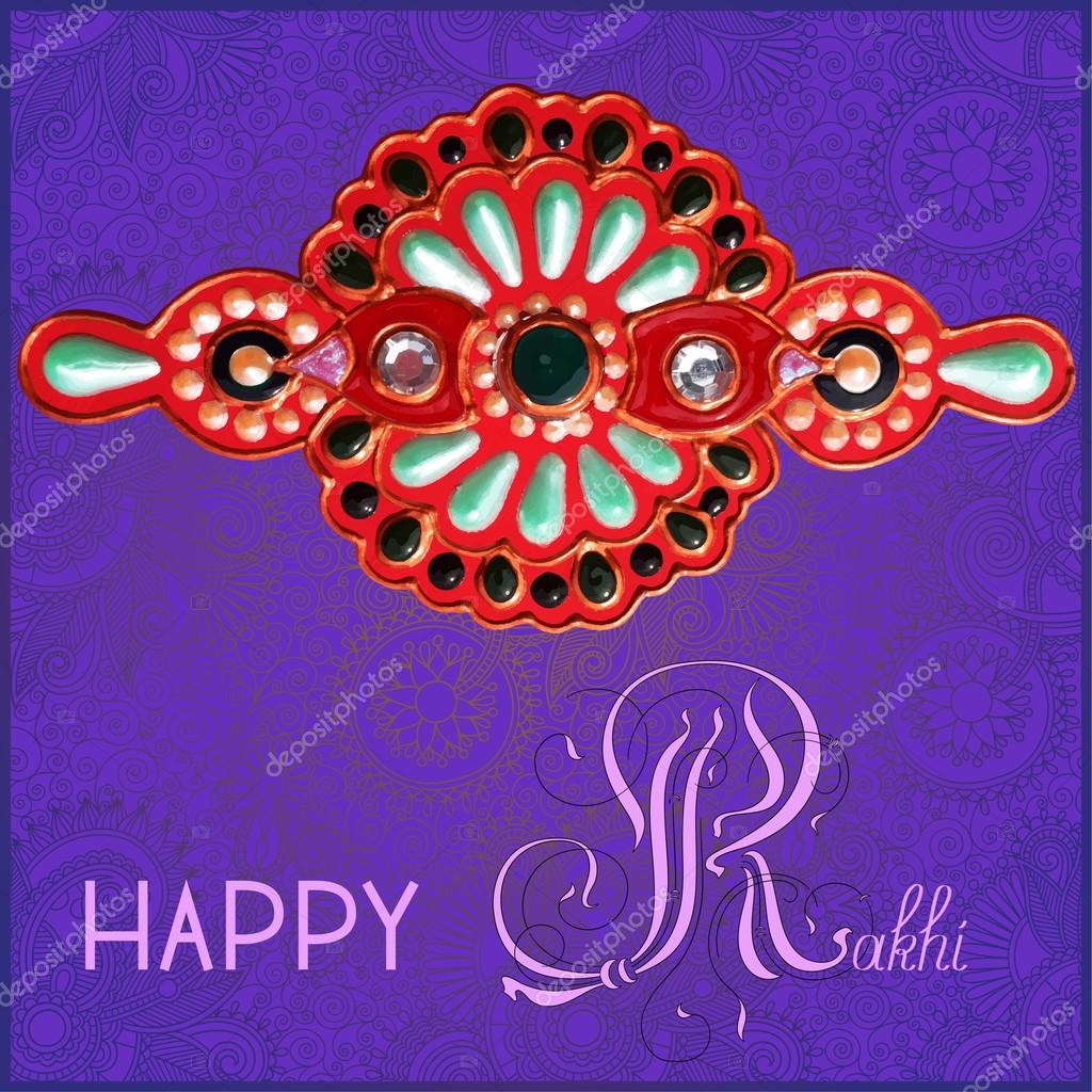 Greeting card for indian festive sisters and brothers Raksha Ban Stock ...