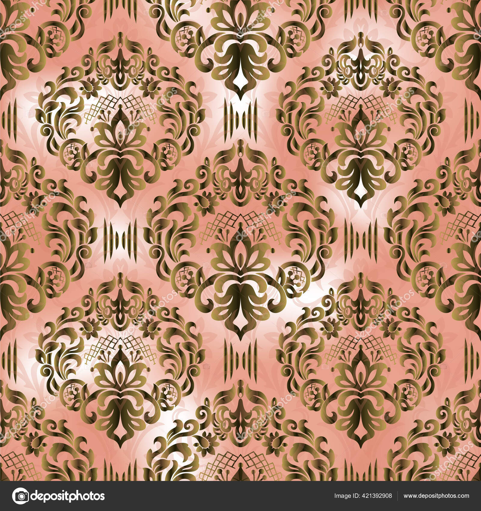 Victorian Seamless Pattern Seamless Damask Pattern Background Wallpaper ...