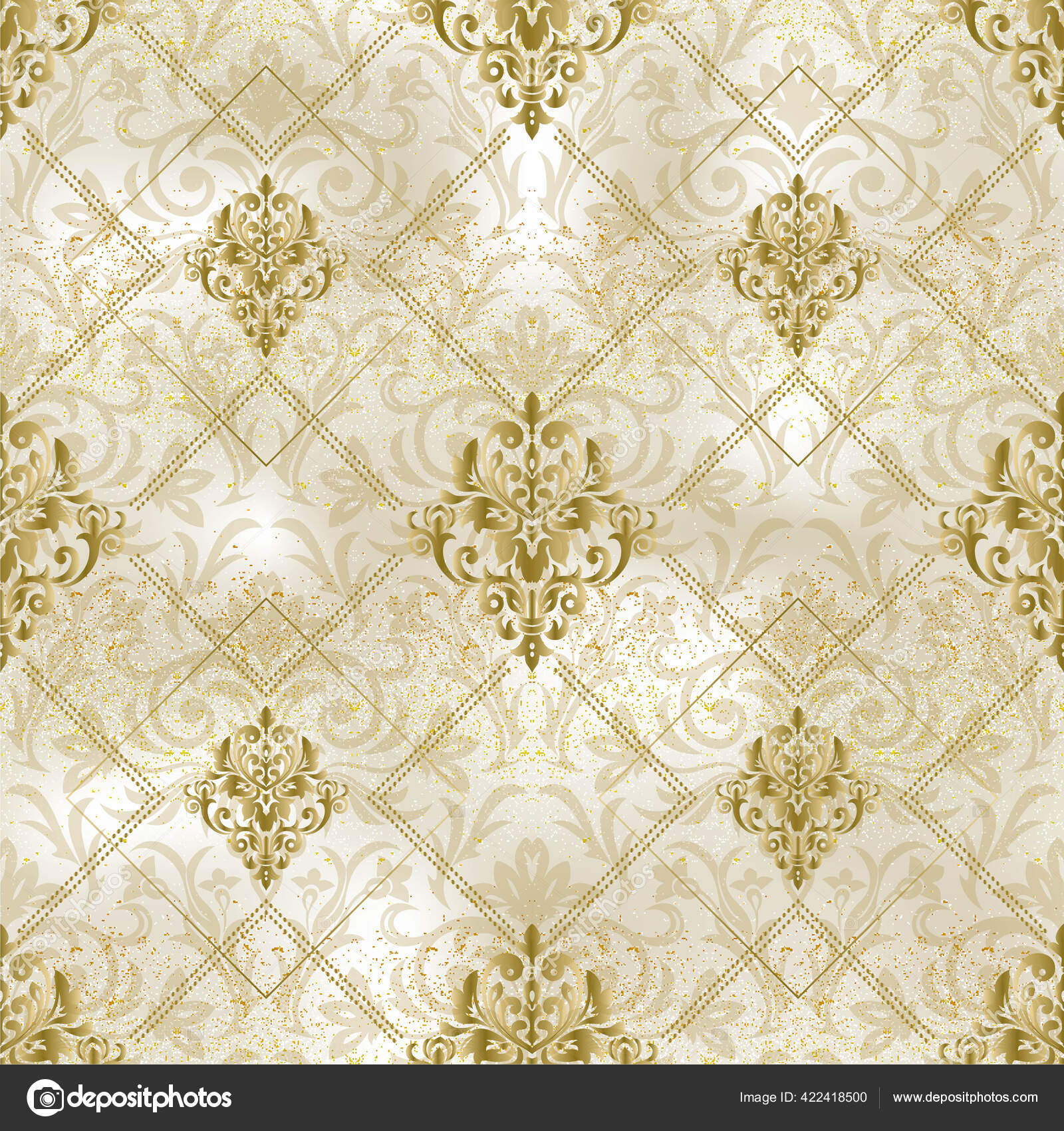 Seamless Damask Pattern Background Wallpaper Design Damask Wallpaper ...