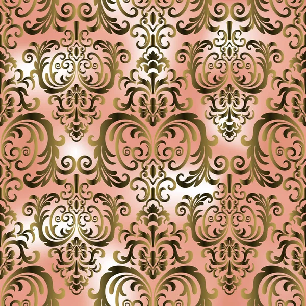 Vintage Seamless Pattern Seamless Damask Pattern Background Wallpaper Design Pink — Stock Photo ...