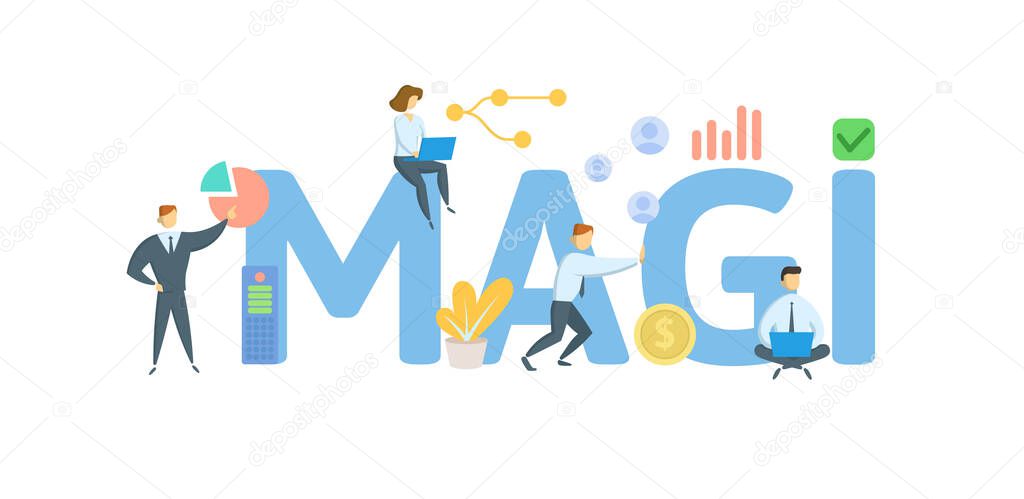 MAGI, Renta bruta ajustada modificada. Concepto con palabras clave ...