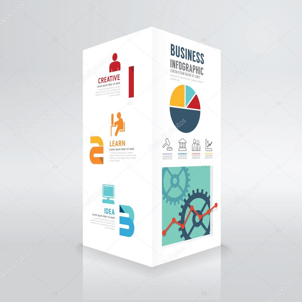 Modern box Design infographic template Minimal style Stock Vector Image ...