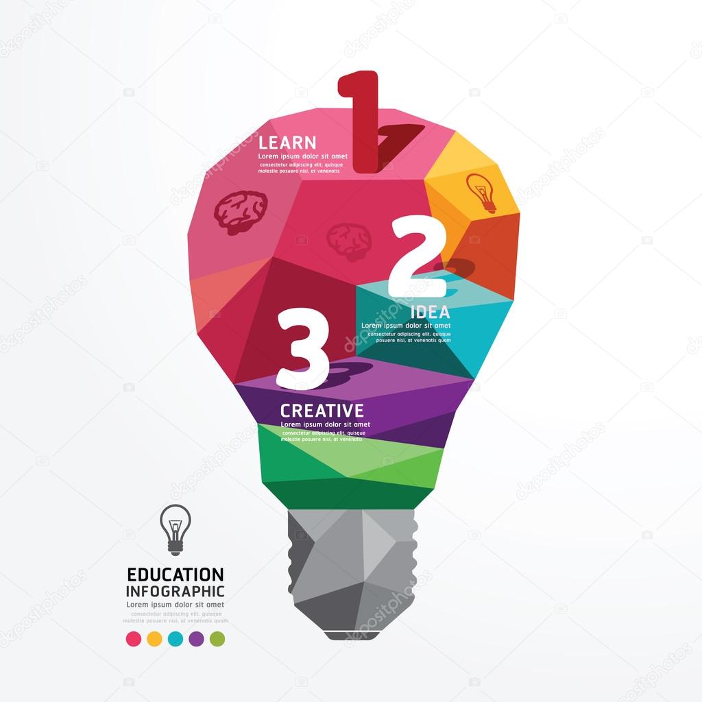 Infographic light bulb Design Stock Vector Image by ©pongsuwan #52954133