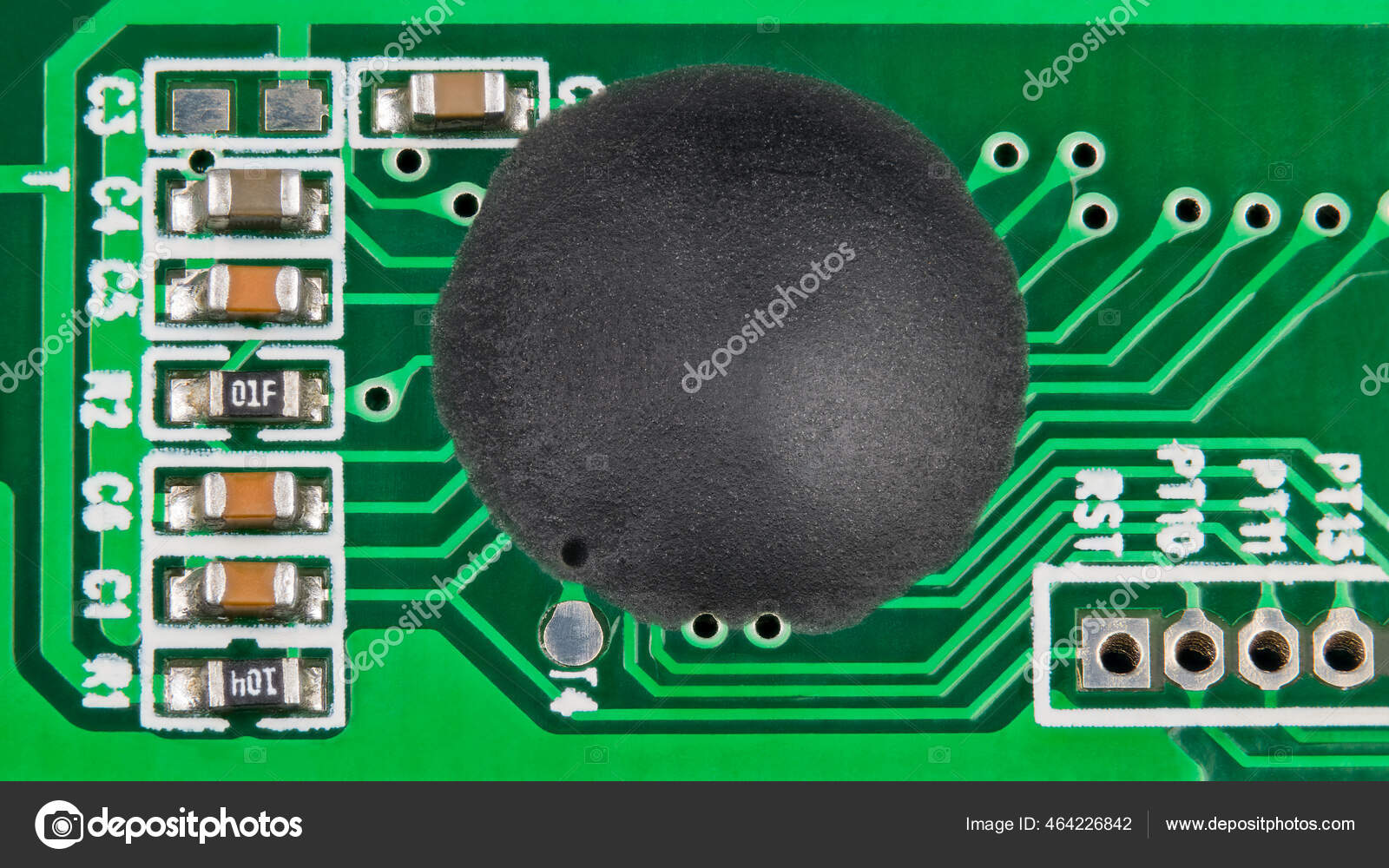 Integrated Circuit Epoxy Glop Top Coating Placed Directly Green Pcb ...