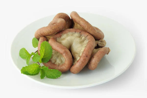 Boiled chitterlings internal organs of pig. Stock Photo by ©kongsky ...