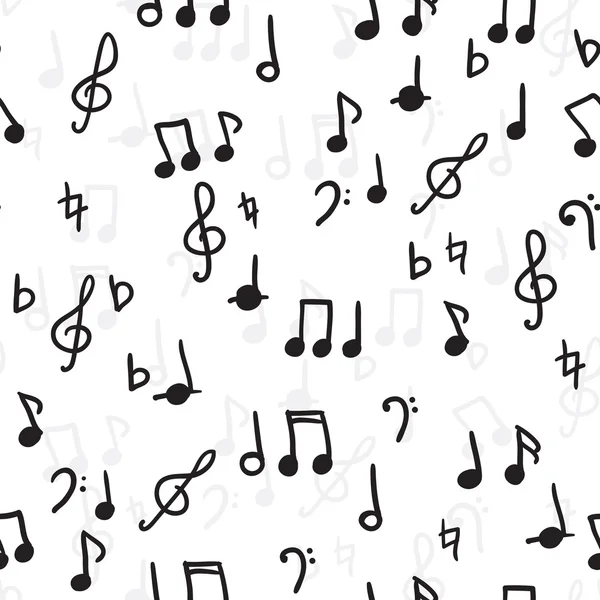 Seamless abstract background with music symbols. — Stock Vector ...
