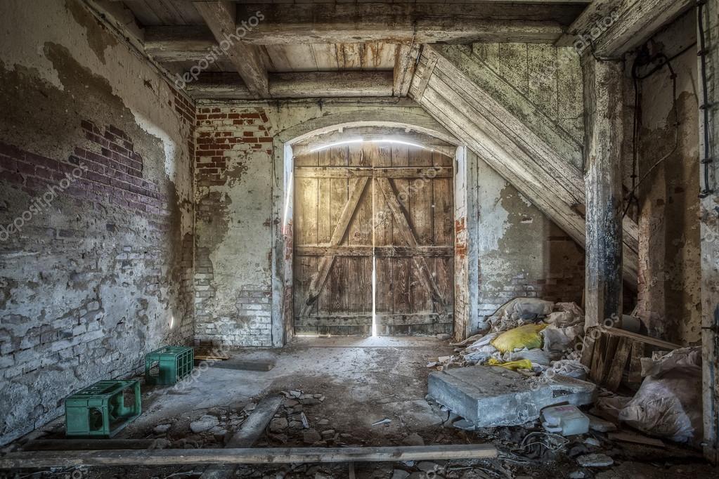 Interior of an old barn Stock Photo by ©ScorpionPL 54991679