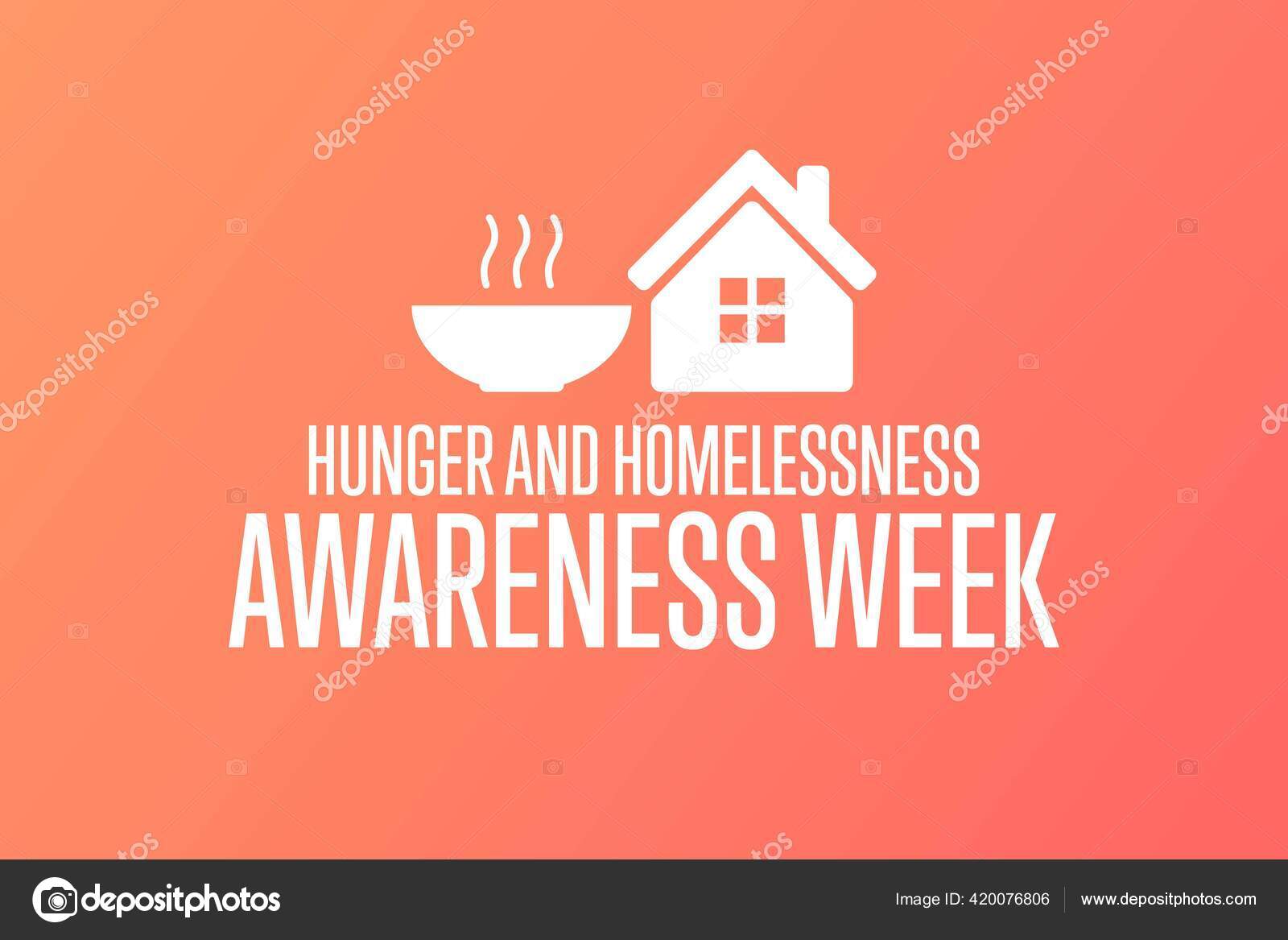 National Hunger Homelessness Awareness Week Concept Template Background ...