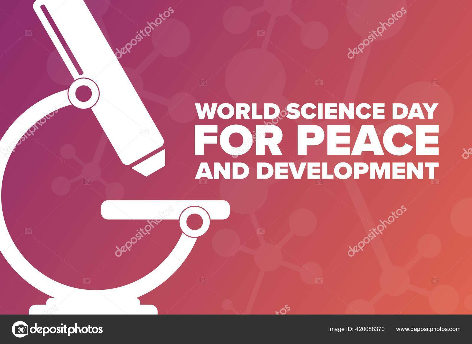 World Science Day Peace Development November Holiday Concept Template ...