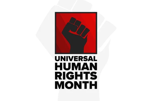 Universal Human Rights Month. Holiday concept. Template for background ...