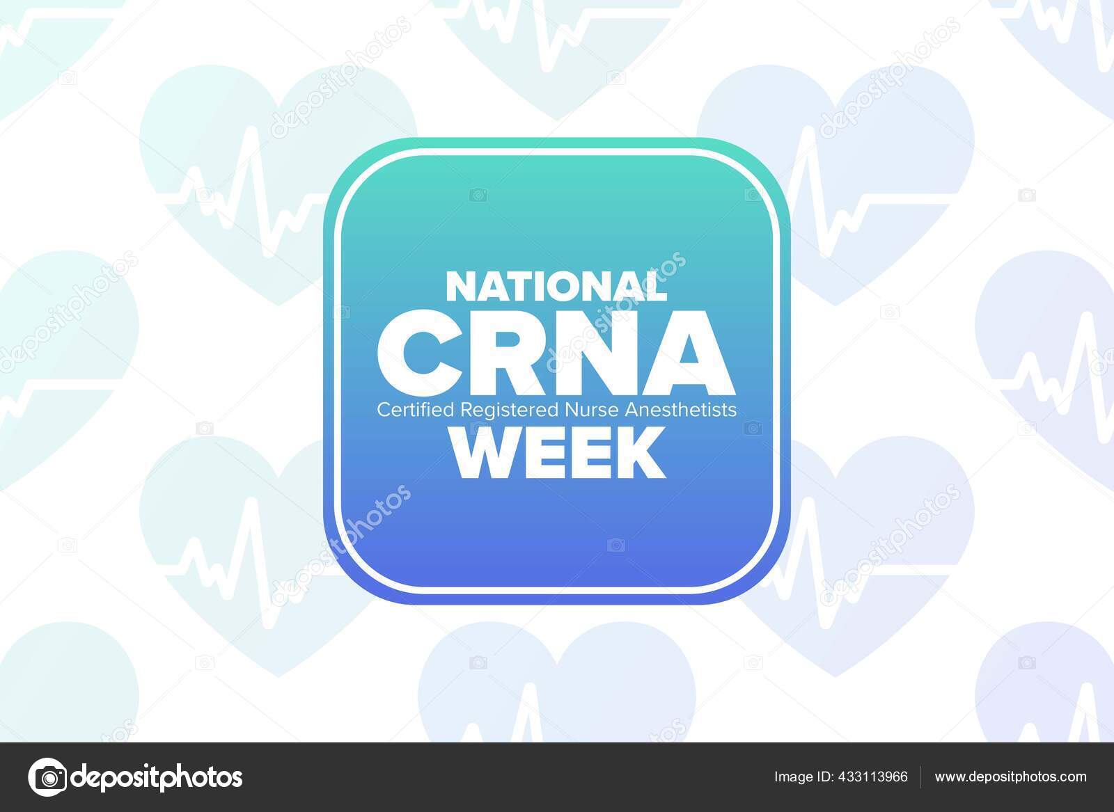 National CRNA Week. Certified Registered Nurse Anesthetists. Holiday ...