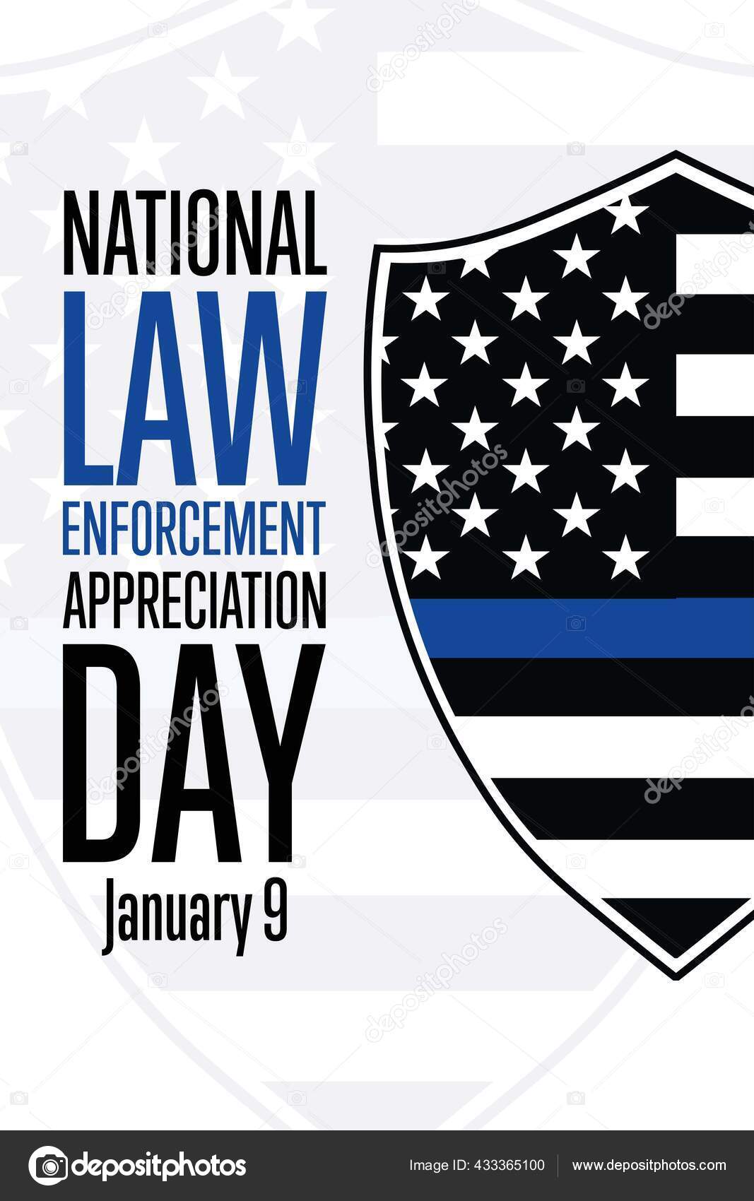 National Law Enforcement Appreciation Day L.E.A.D. January 9. Holiday ...