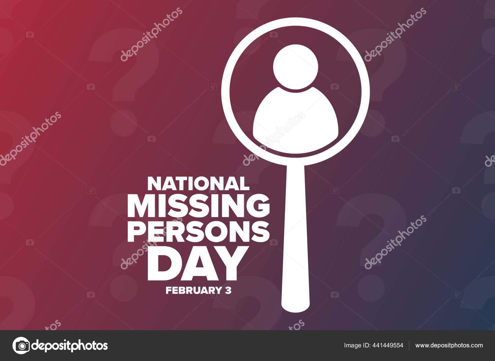 National Missing Persons Day. February 3. Holiday concept. Template for background, banner, card ...