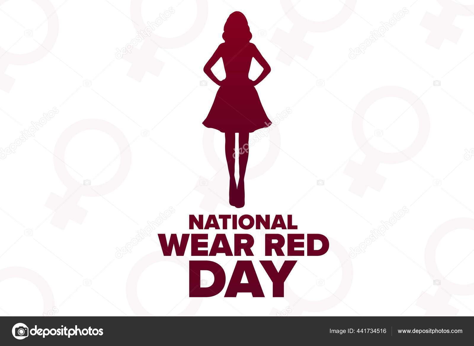 National Wear Red Day. First Friday in February. Holiday concept ...