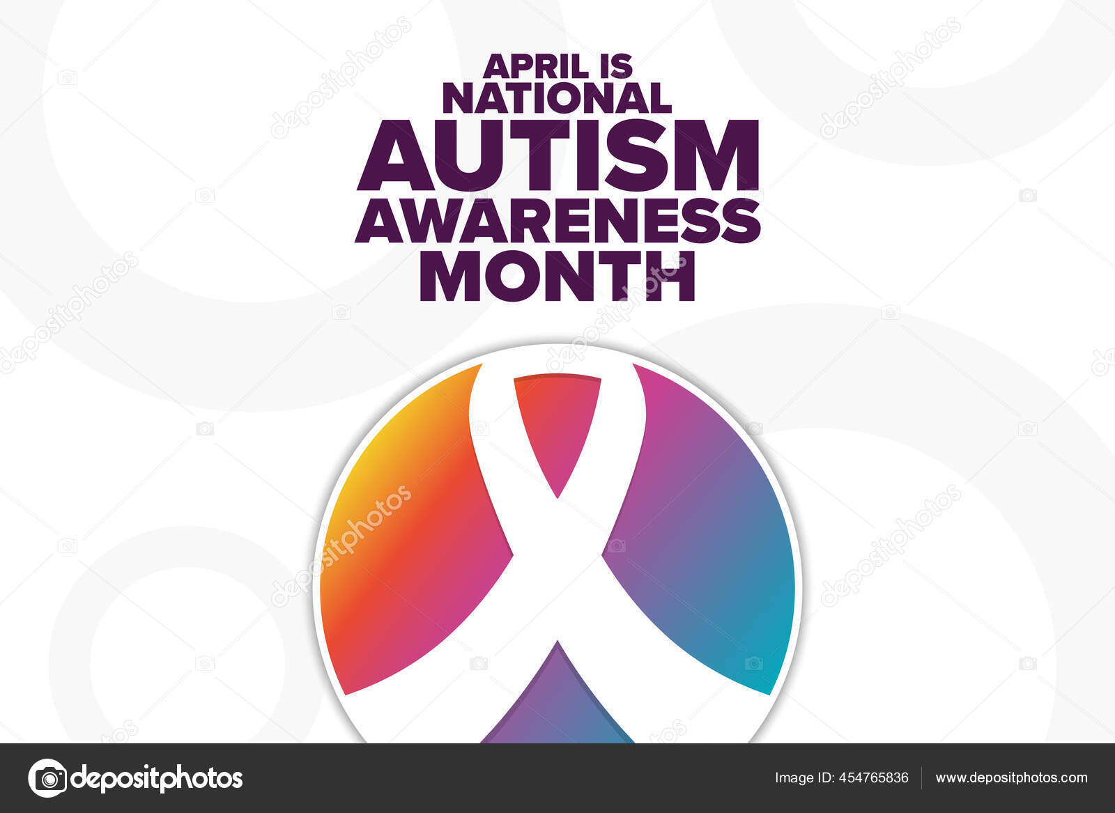 April is National Autism Awareness Month. Holiday concept. Template for ...