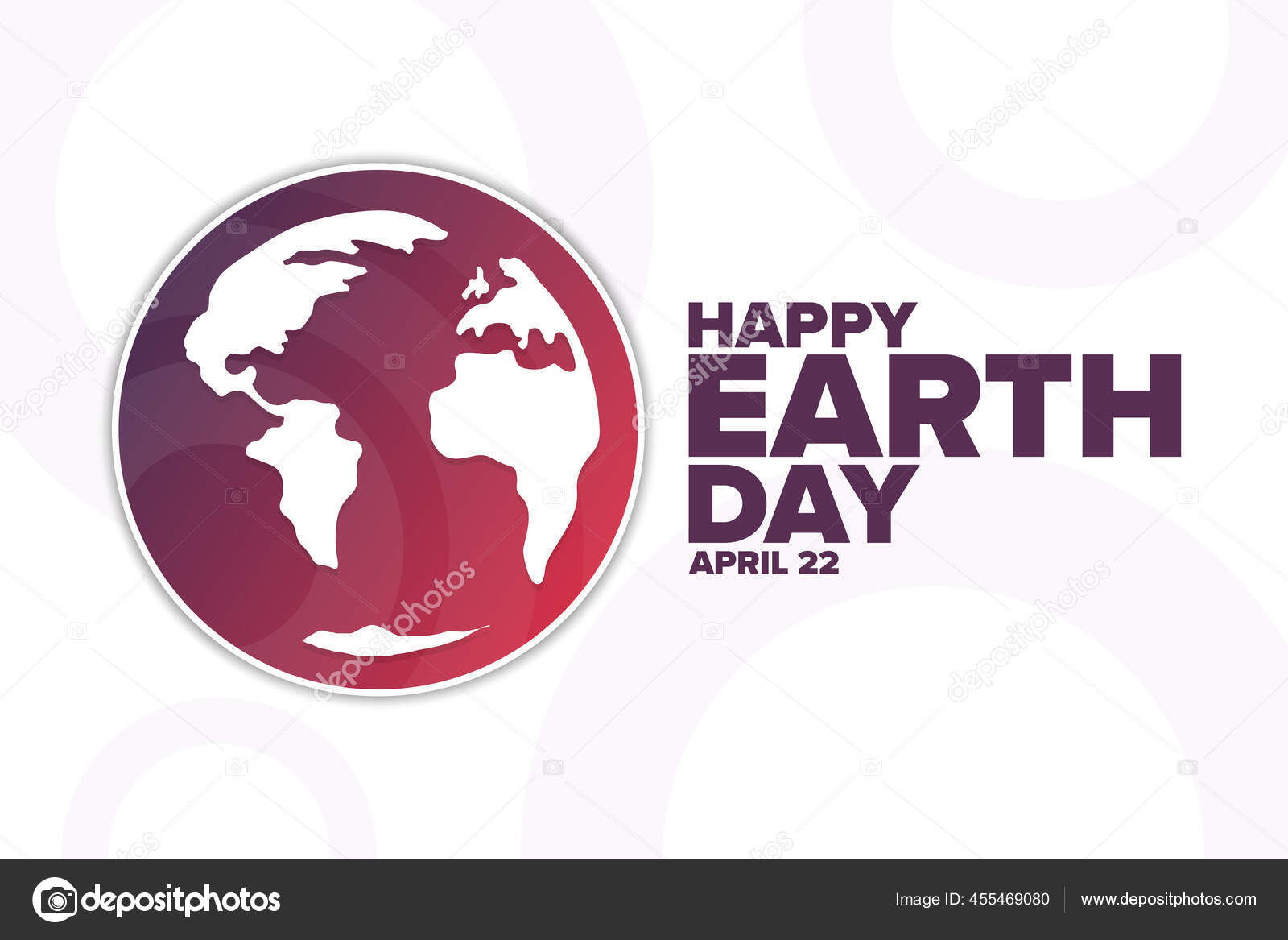 Feliz Día de la Tierra. 22 de abril. Concepto de vacaciones. Plantilla ...