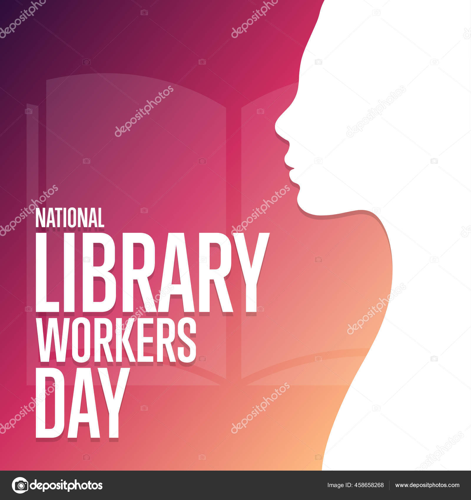 National Library Workers Day. Holiday concept. Template for background ...