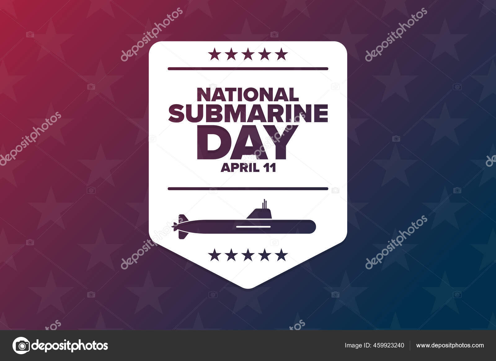 National Submarine Day April Holiday Concept Template Background Banner ...