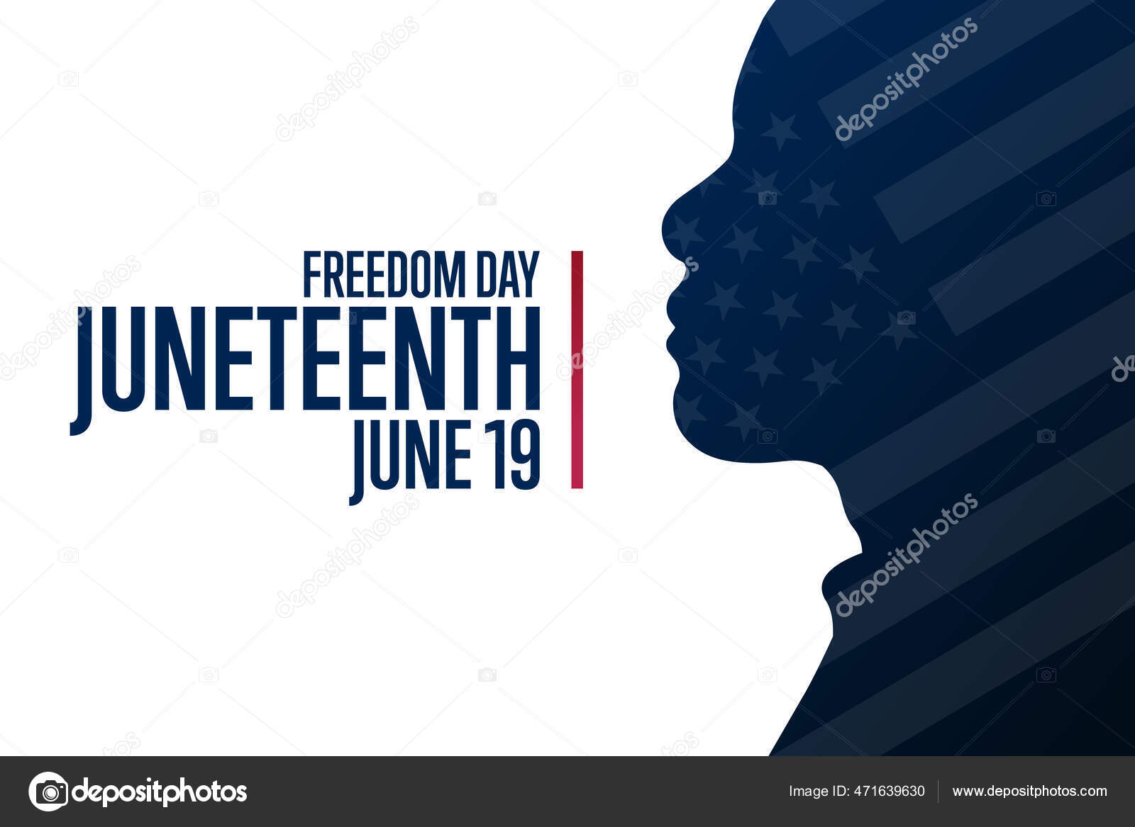 Juneteenth. Freedom Day. June 19. Holiday concept. Template for background, banner, card, poster ...