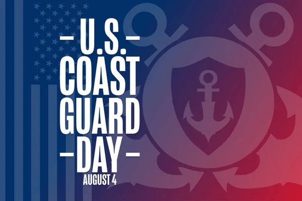 Coast Guard Day. August 4. Holiday concept. Template for background ...