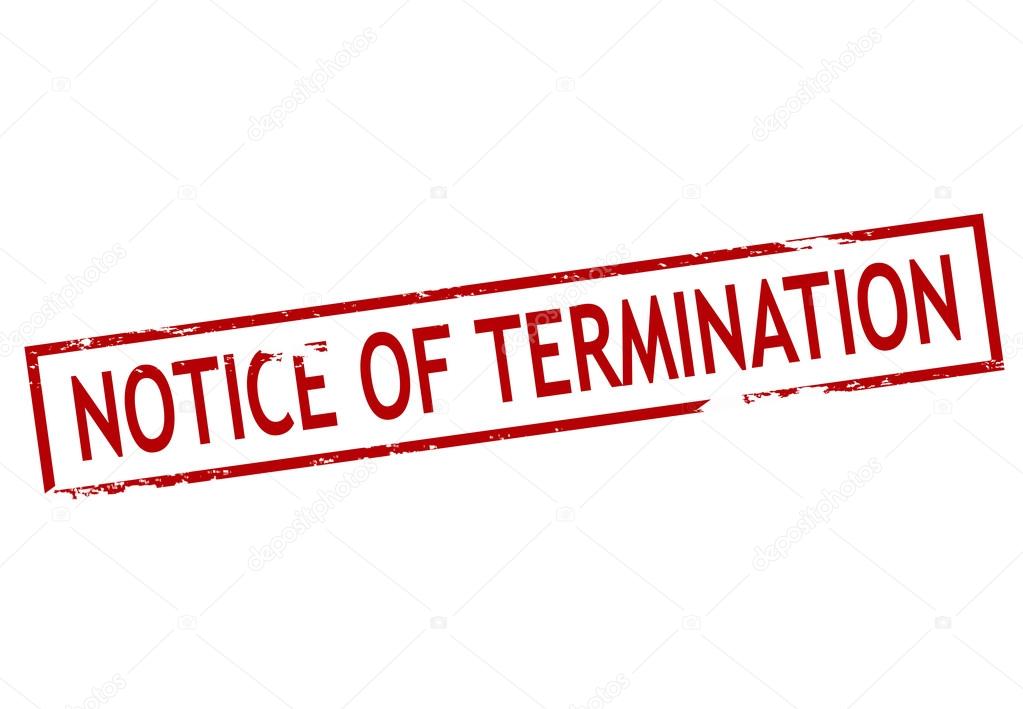 Notice of termination — Stock Vector © carmenbobo #74252615