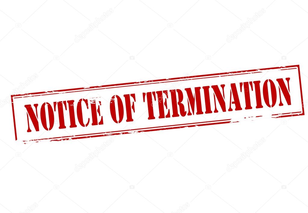 Notice of termination — Stock Vector © carmenbobo #74421231