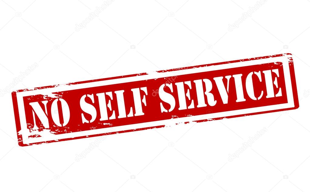 No self service — Stock Vector © carmenbobo #77899948
