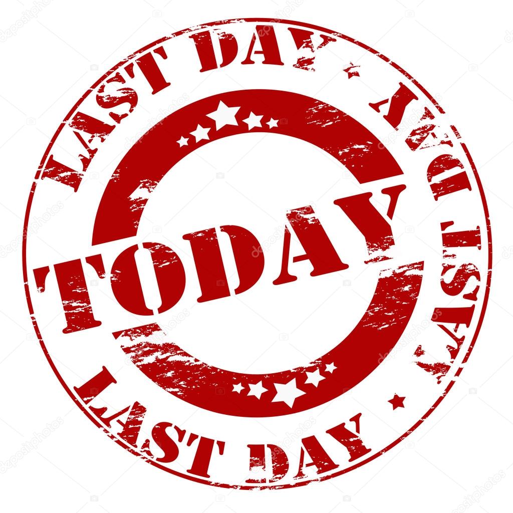 Last day today Stock Vector by ©carmenbobo 79050418 Last day today Stock Vector by ©carmenbobo 79050418