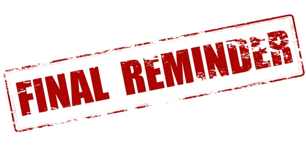 Final reminder Stock Vector by ©carmenbobo 71546789