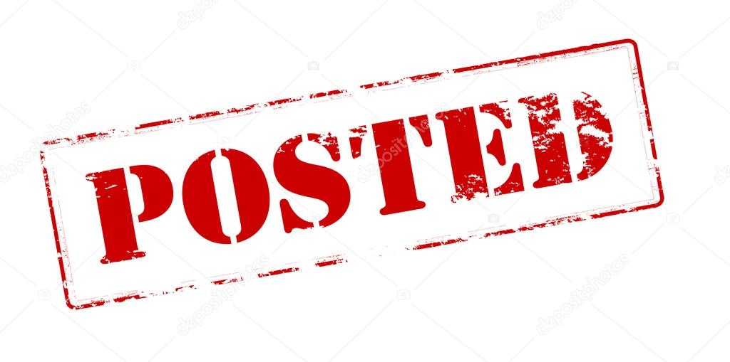 Posted red stamp Stock Vector by ©carmenbobo 97383106