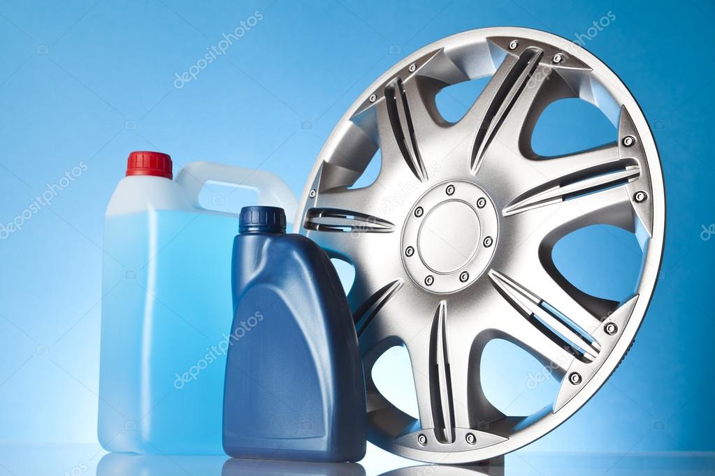Alloy wheel and car accessories — Stock Photo © lusia83 #69048125