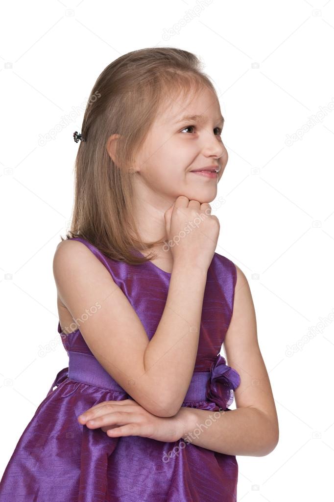 Little girl imagines Stock Photo by ©SergiyN 58527755