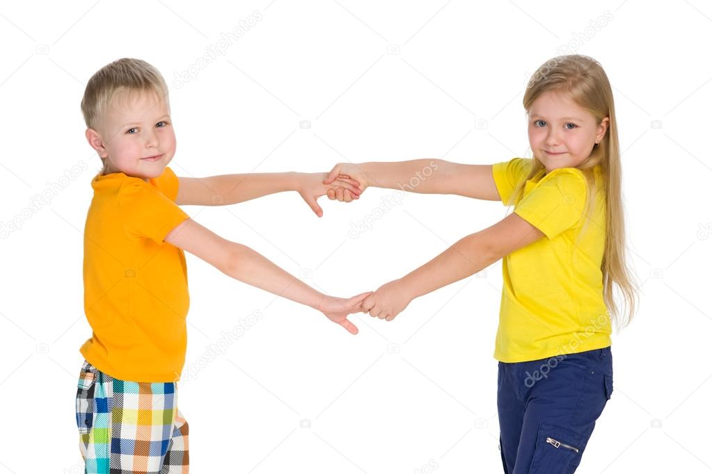 Children hold hands Stock Photo by ©SergiyN 97901948
