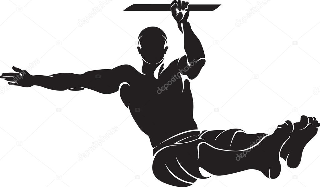 Sporty man doing street workout exercise Stock Vector Image by ...