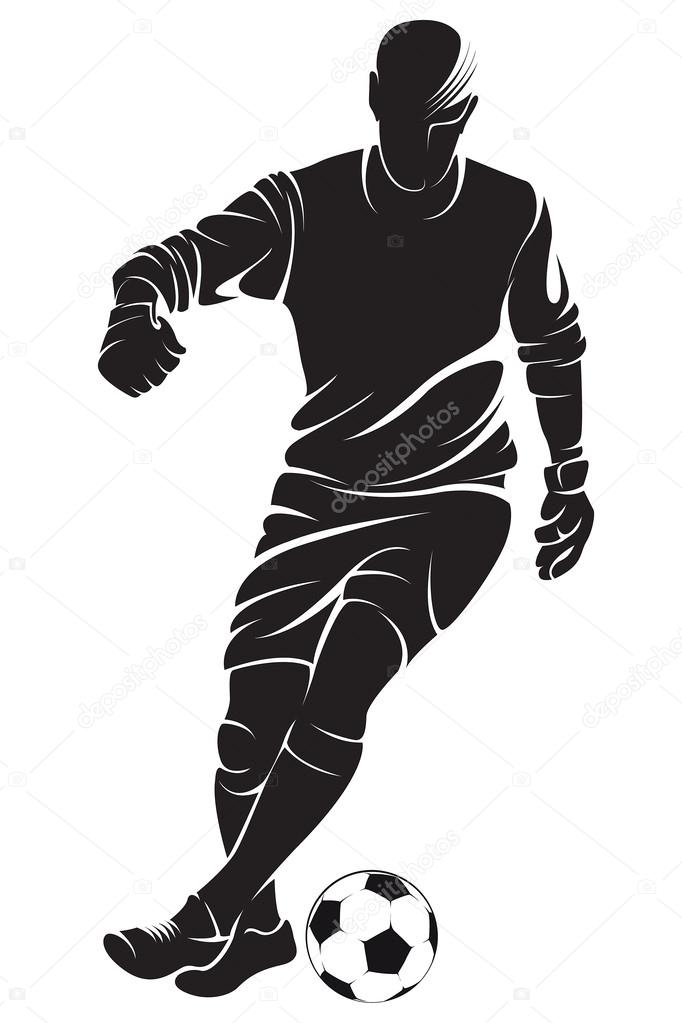 Football (soccer) player with ball Stock Vector Image by ©Chebanova ...