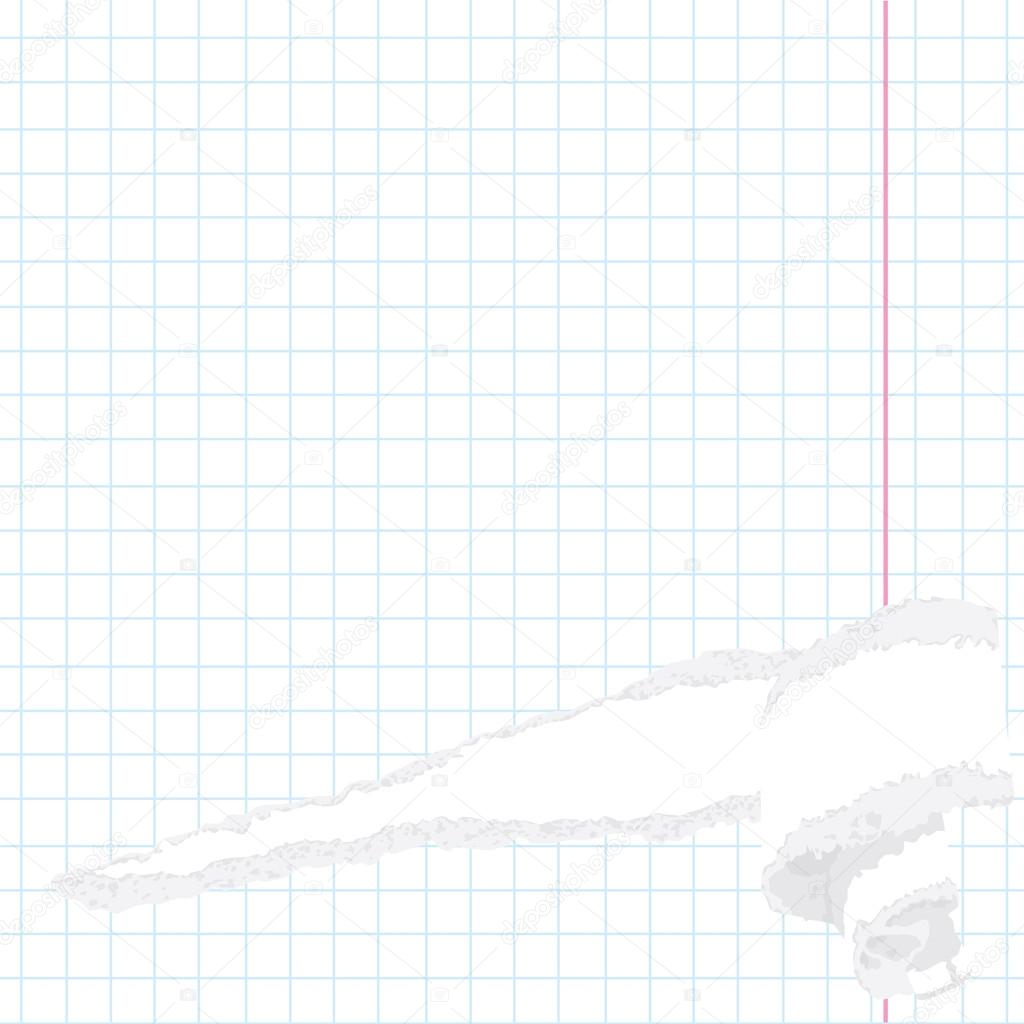 Torn exercise book Stock Vector by ©roman4 57541845