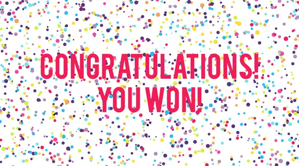 Confetti pieces and winner text Stock Vector by ©chuckchee 82602484