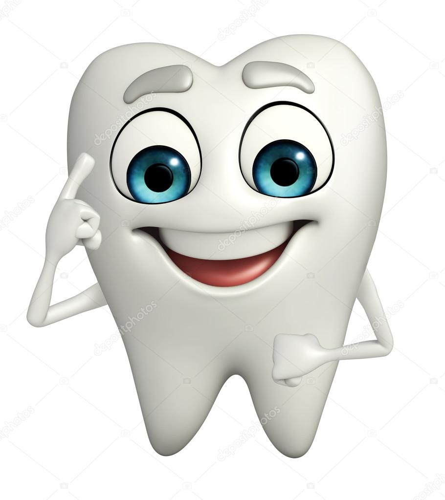 Teeth character is thinking Stock Illustration by ©pixdesign123 #55469595
