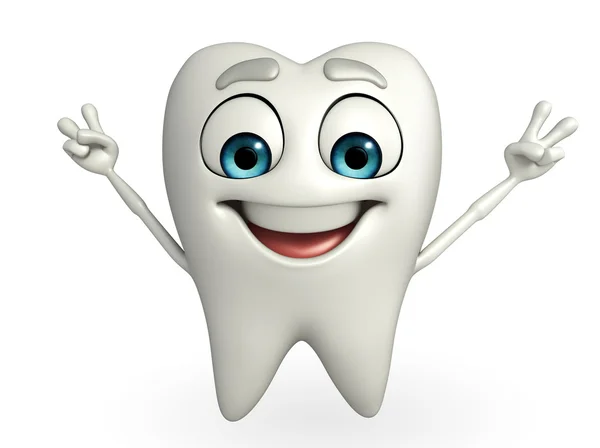 Teeth character is pointing Stock Photo by ©pixdesign123 55500045