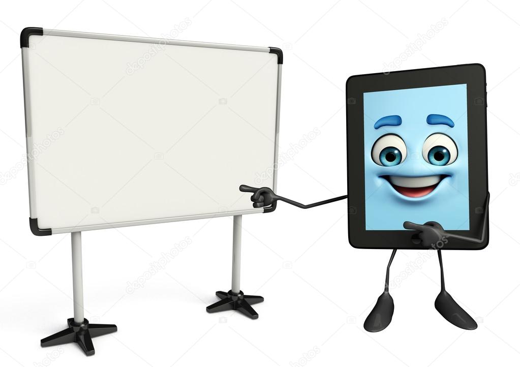 Tab Character with display board — Stock Photo © pixdesign123 #55589895