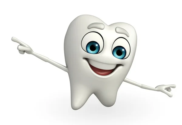 Teeth character is pointing Stock Photo by ©pixdesign123 55500045