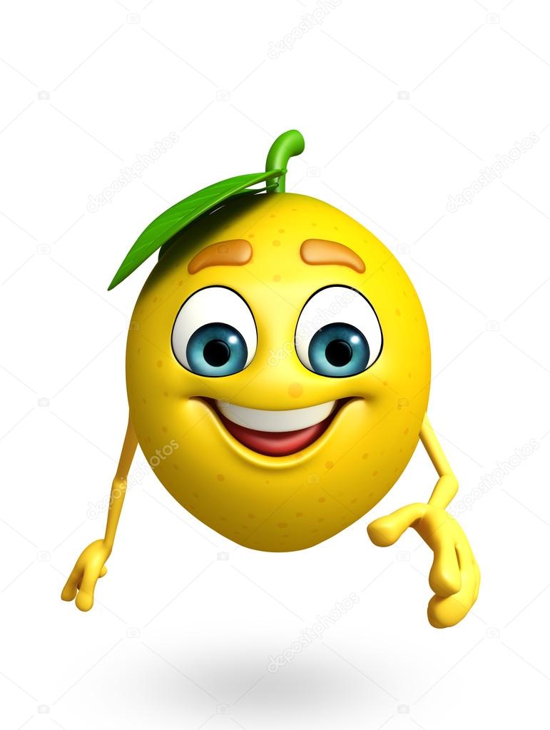Cartoon character of lemon Stock Illustration by ©pixdesign123 #81748314