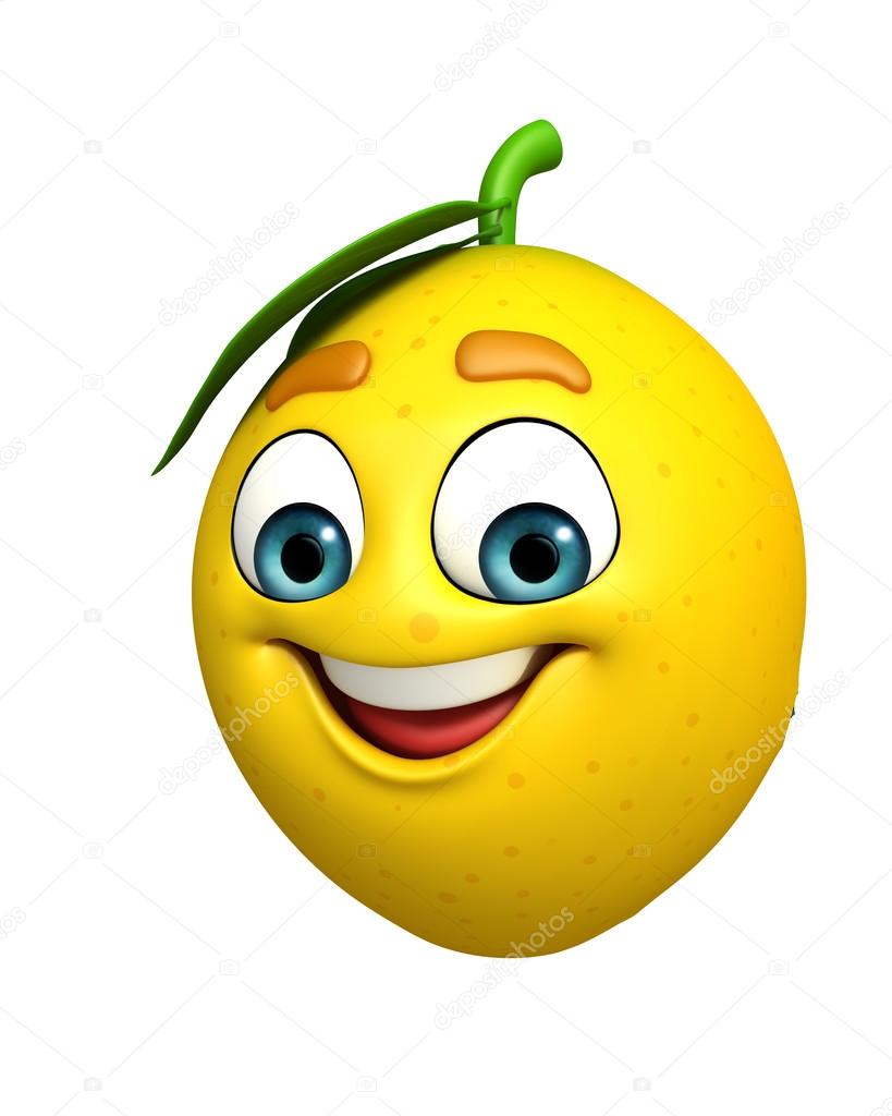 Cartoon character of lemon Stock Illustration by ©pixdesign123 #81750874