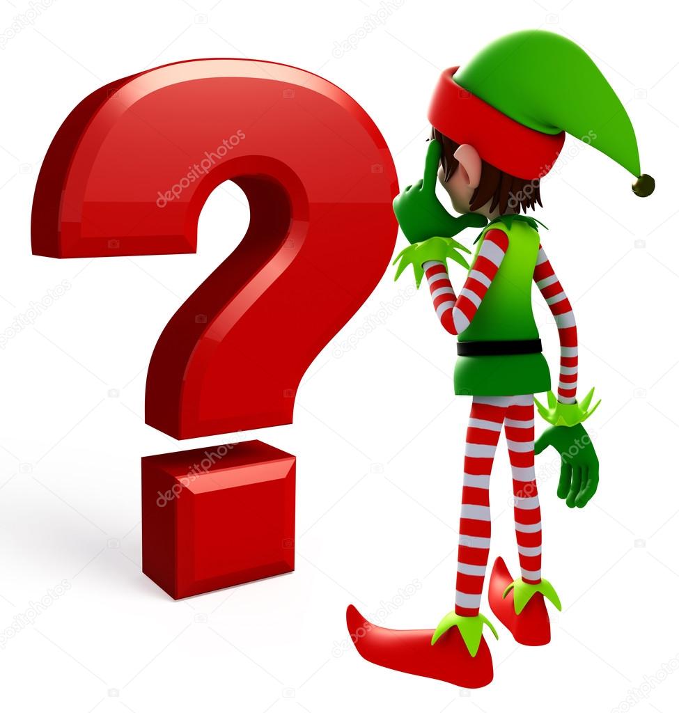 Cartoon Elves with question mark sign Stock Photo by ©pixdesign123 83773808